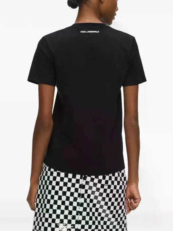 Karl Lagerfeld Cotton Portrait Print T-shirt