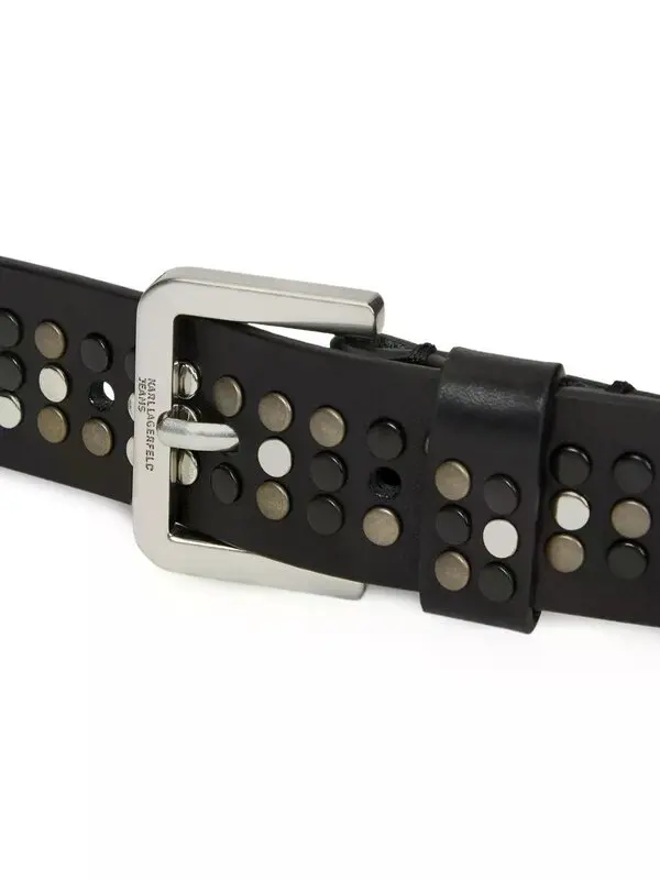 Karl Lagerfeld Stud-embellished Leather Belt