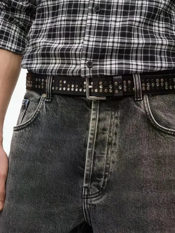 Karl Lagerfeld Stud-embellished Leather Belt