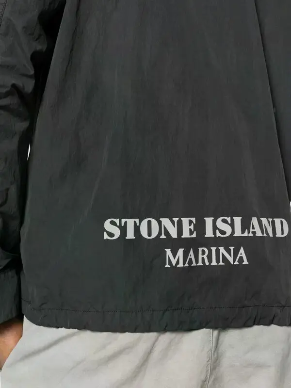Stone Island Drawstring-hem Hooded Jacket - Grey