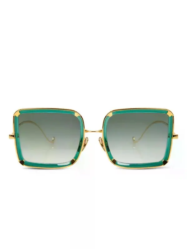 Anna-Karin Karlsson White Moon Square Sunglasses - Green
