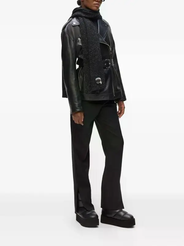Karl Lagerfeld Ikon Rhinestone-logo Scarf - Black