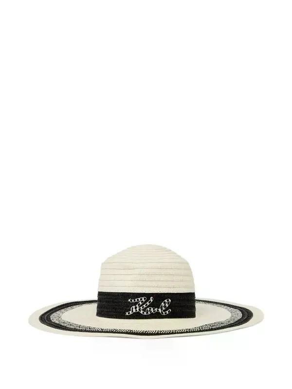 Karl Lagerfeld Signature Sun Hat - Neutrals