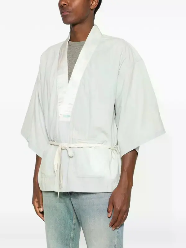 Kenzo Contrast-collar Wrap Shirt