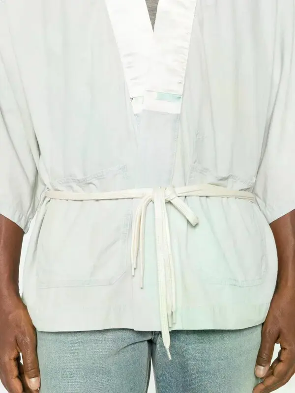 Kenzo Contrast-collar Wrap Shirt