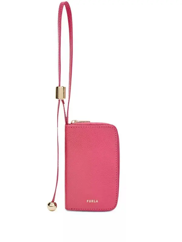 Furla Logo-detail Key Case - Pink