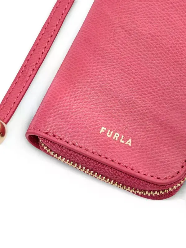 Furla Logo-detail Key Case - Pink