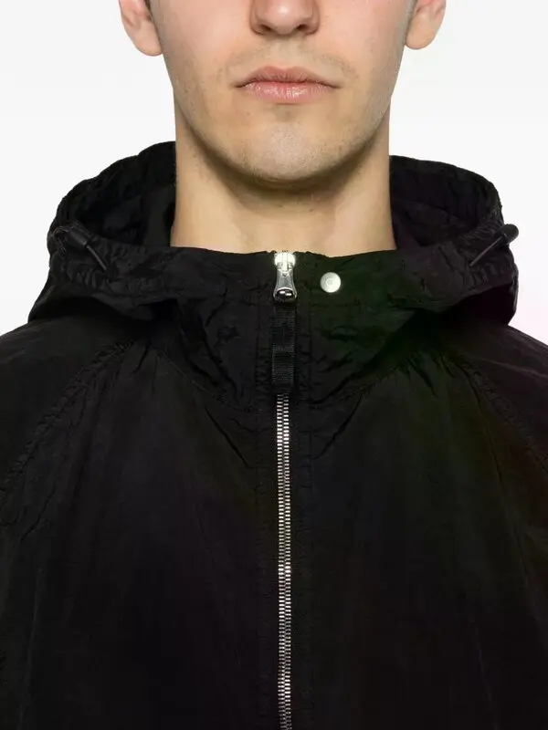 Stone Island Compass-patch Hooded Jacket - Black