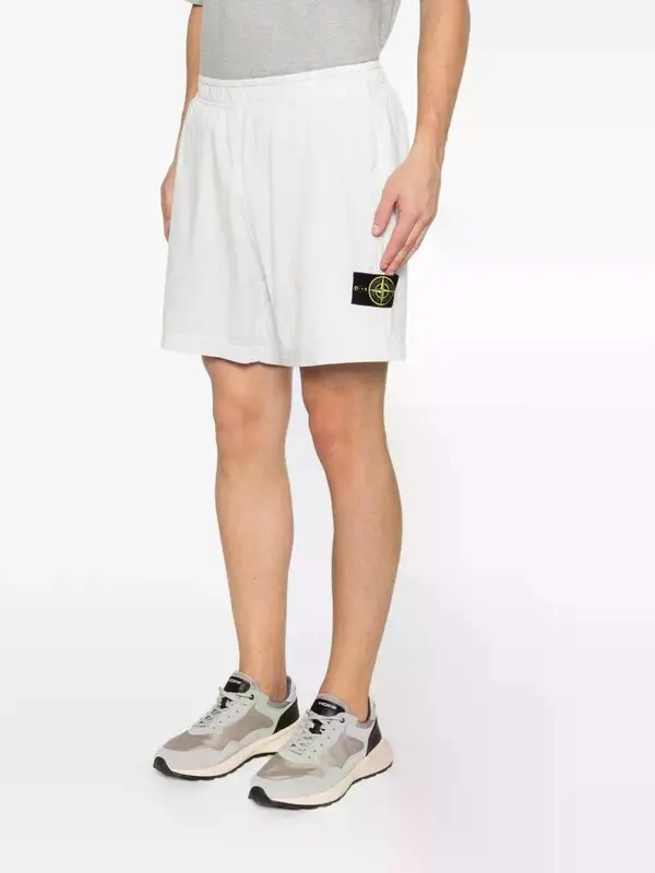 Stone Island Compass-patch Shorts - Blue