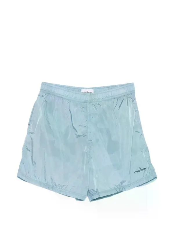 Stone Island Logo-print Shorts - Blue