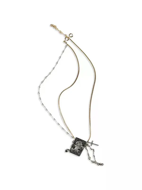 MAGLIANO Santa Plaque-pendant Necklace - Silver