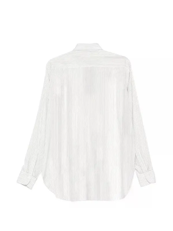 PETAR PETROV Striped Curved-hem Shirt