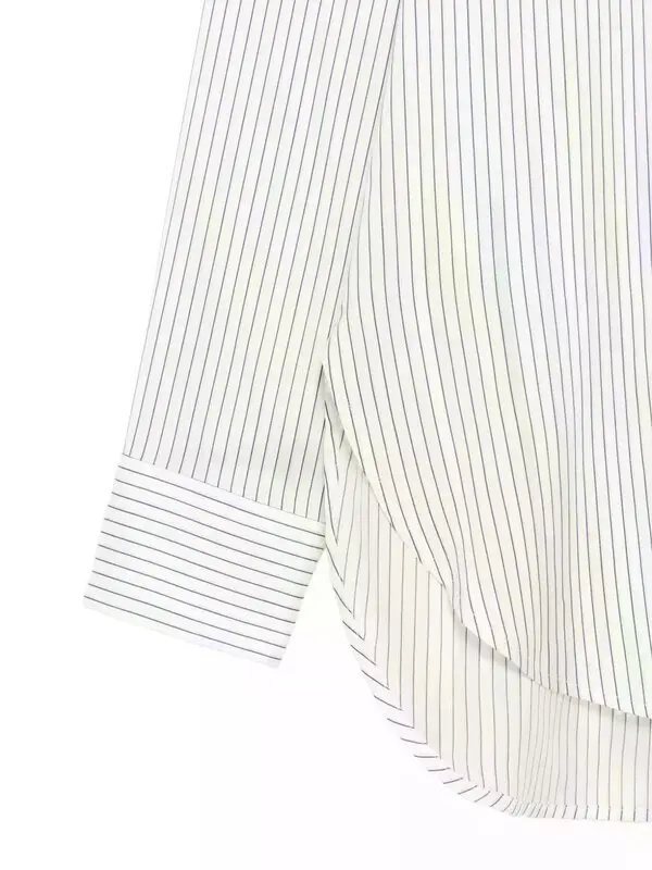 PETAR PETROV Striped Curved-hem Shirt