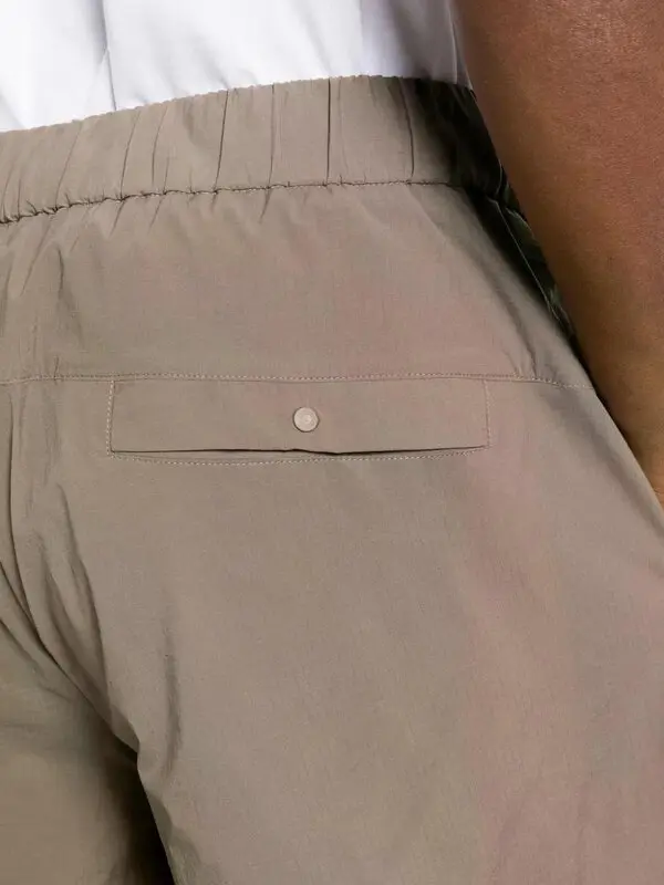 Herno Elasticated-waist Pleated Shorts - Brown