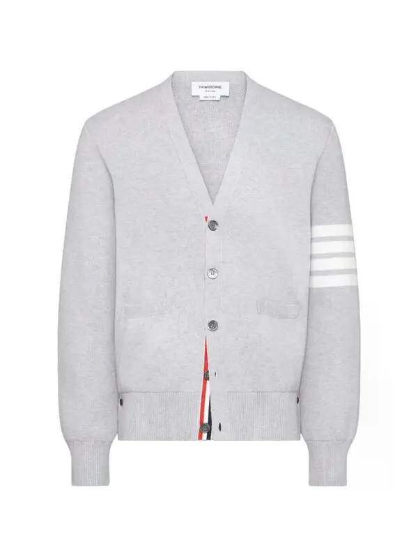 Thom Browne 4-bar Milano Stitch Cardigan - Grey