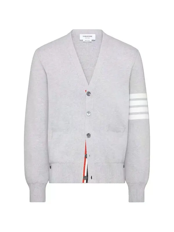 Thom Browne 4-bar Milano Stitch Cardigan - Grey
