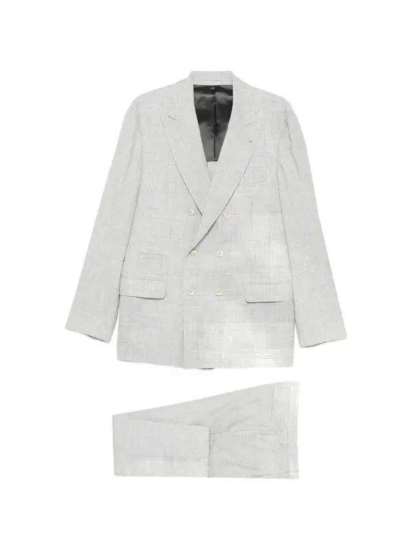 Brunello Cucinelli Double-breasted Checked-pattern Suit