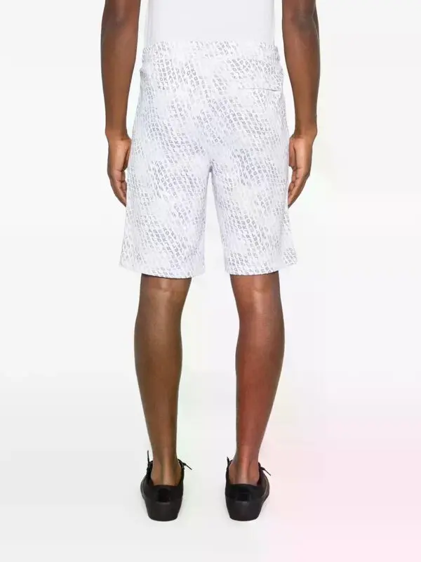 Karl Lagerfeld Logo-pattern Drawstring Shorts - White