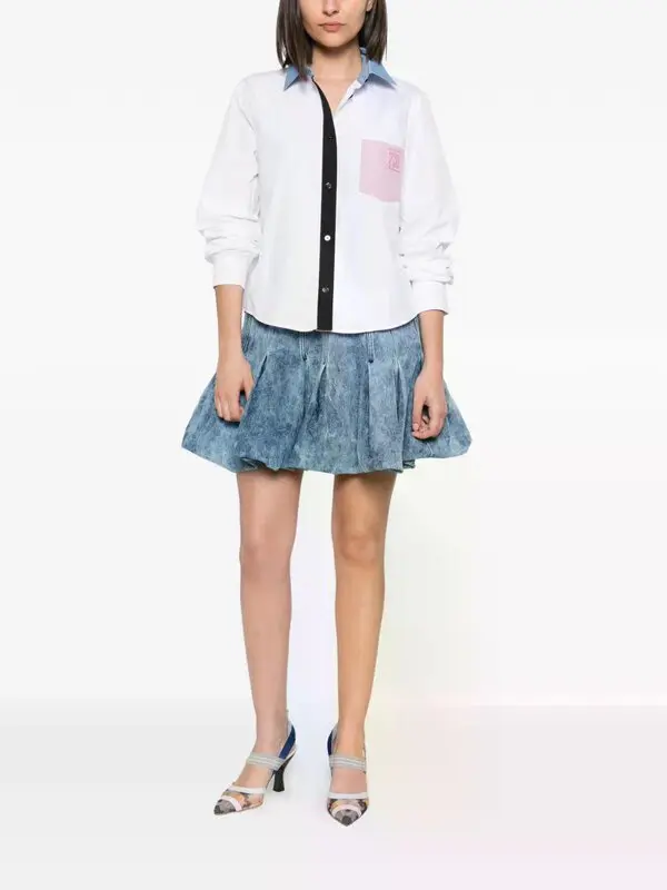 Marni Contrast-collar Patch-pocket Shirt