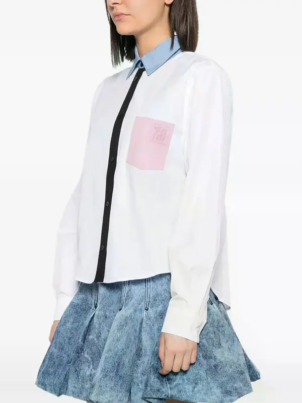 Marni Contrast-collar Patch-pocket Shirt