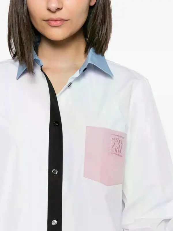 Marni Contrast-collar Patch-pocket Shirt