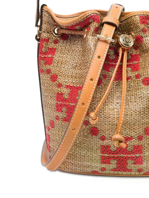 Tory Burch Monogram Pattern Bucket Bag