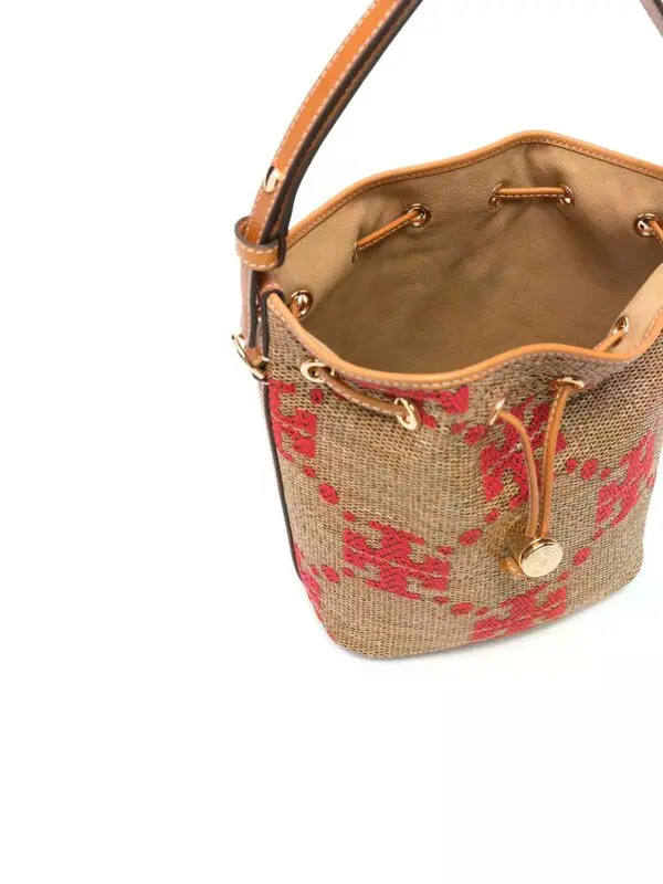 Tory Burch Monogram Pattern Bucket Bag
