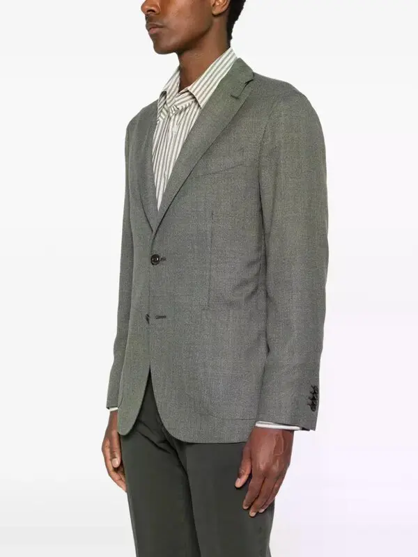 Boglioli K-jacket Single-breasted Patch-pocket Blazer - Green