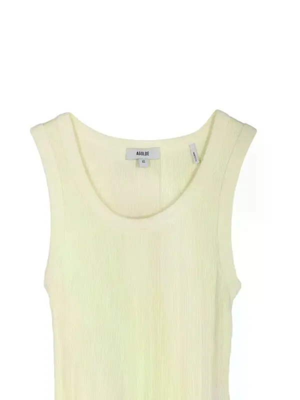 AGOLDE Ribbed Tank Top - Yellow