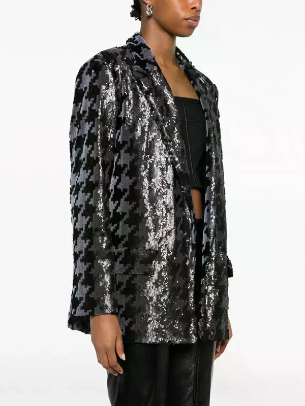 Iceberg Dogtooth-print Sequinned Blazer