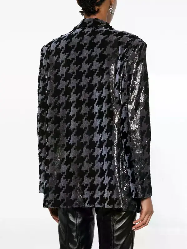 Iceberg Dogtooth-print Sequinned Blazer