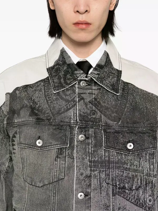 FENG CHEN WANG Denim Jacket - Grey