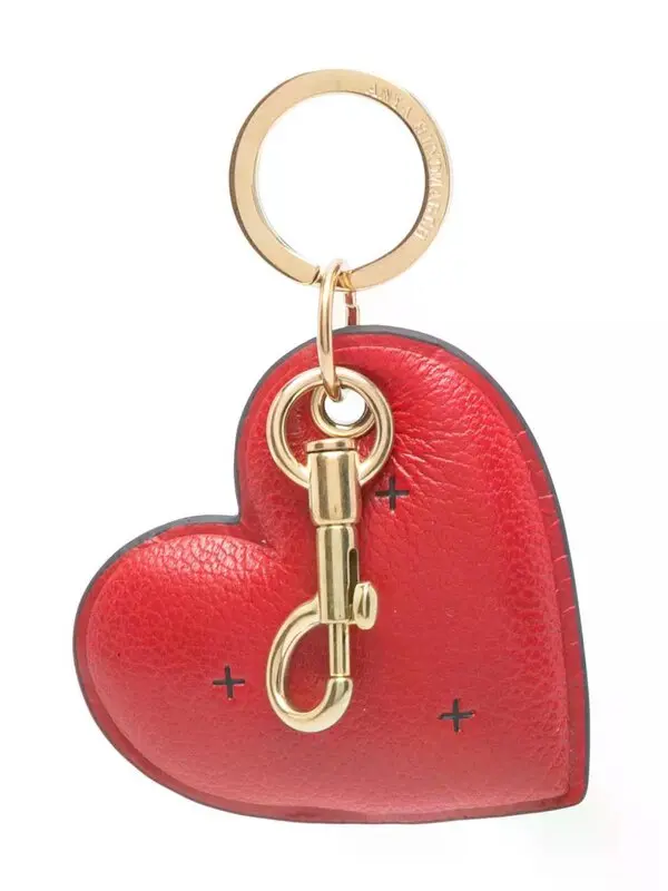 ANYA HINDMARCH Heart-motif Keyring - Red