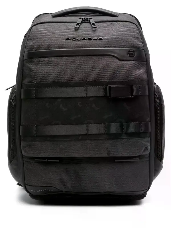 PIQUADRO Logo-plaque Panelled Backpack