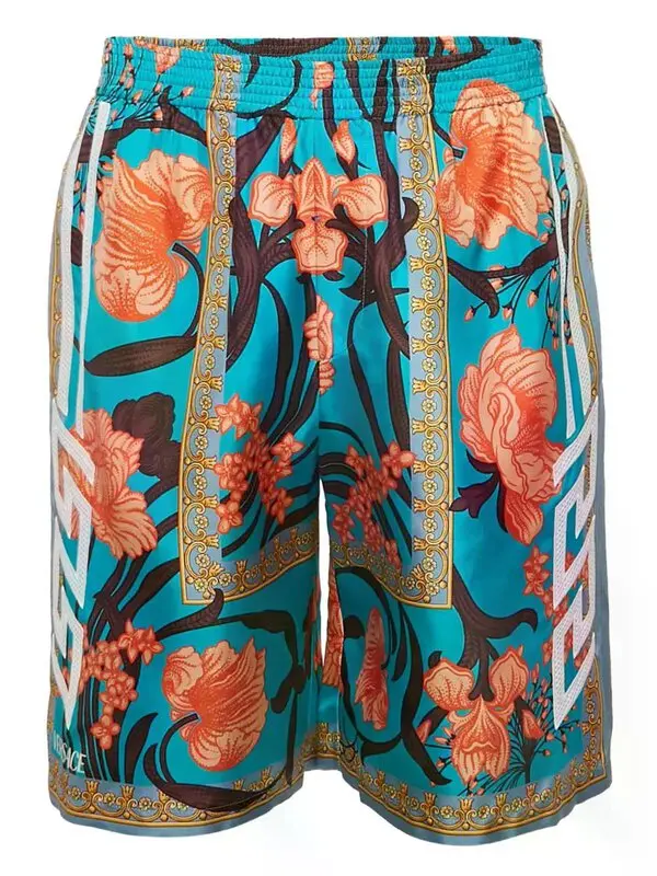 Versace Printed Silk Shorts