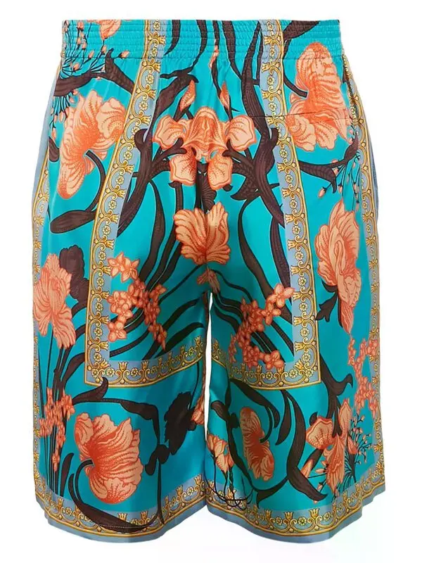 Versace Printed Silk Shorts