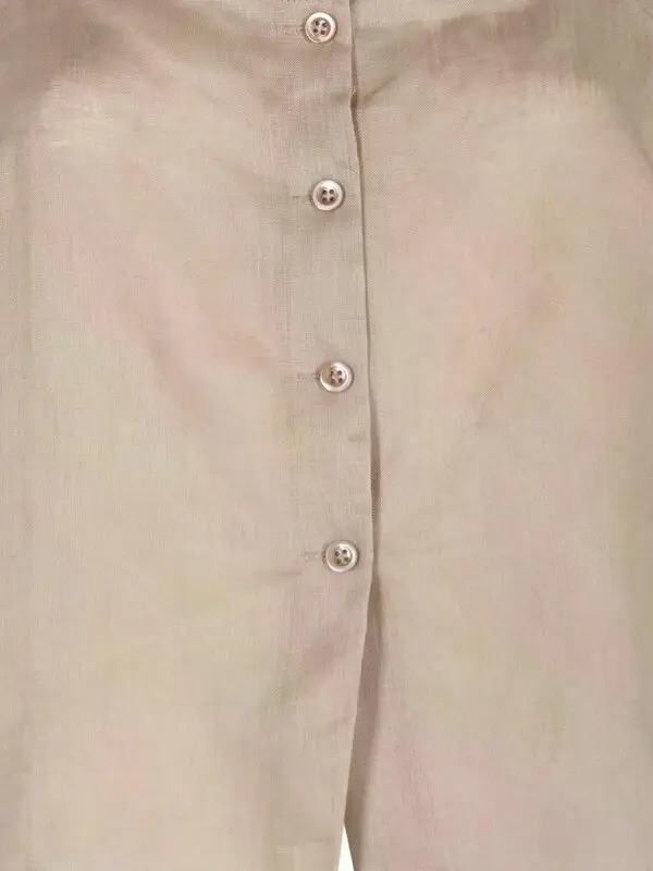 FRAME Linen Button-up Top - Neutrals
