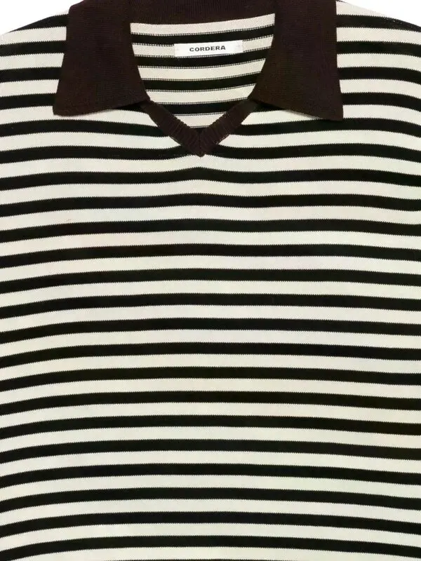 CORDERA Stripe-pattern Knitted T-shirt
