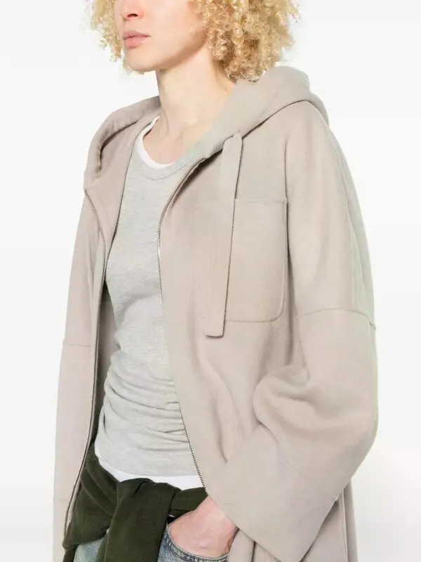 Max Mara Hooded Zip-up Coat