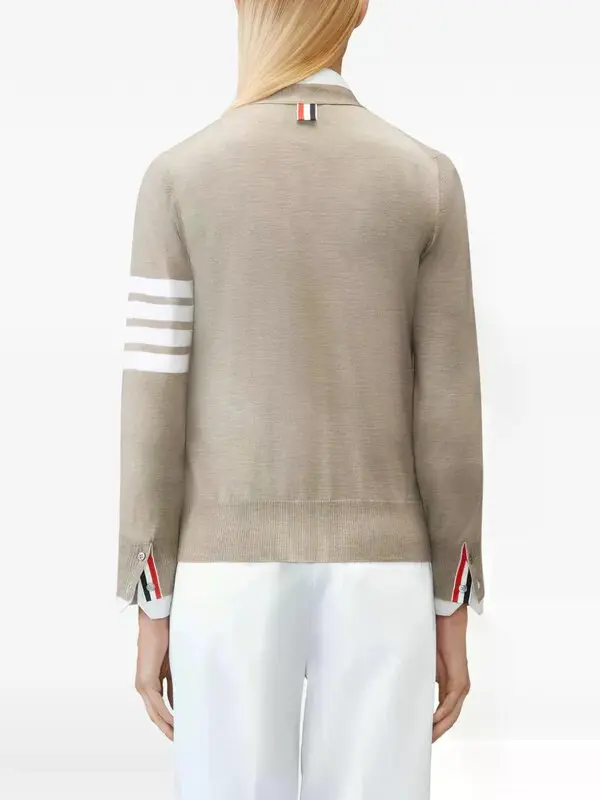Thom Browne 4-bar V-neck Cardigan - Neutrals
