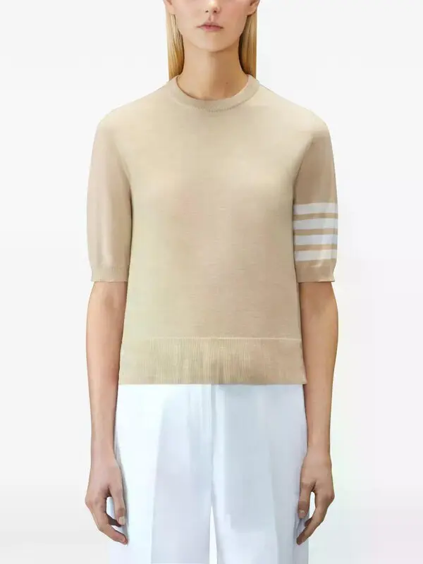 Thom Browne 4-bar T-shirt - Neutrals