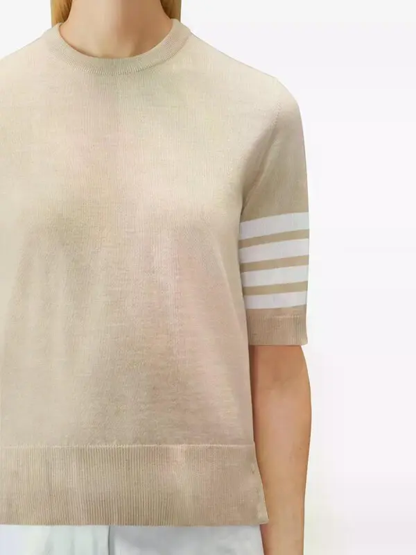 Thom Browne 4-bar T-shirt - Neutrals