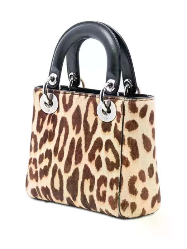 Dior 2014 Mini Leopard Print Lady Satchel - Neutrals