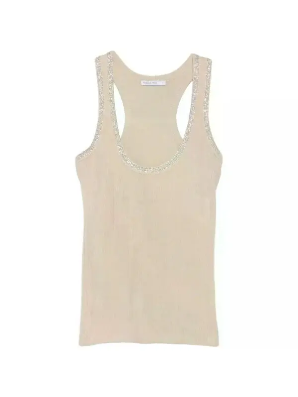 Patrizia Pepe Rhinestone Embellished Tank Top