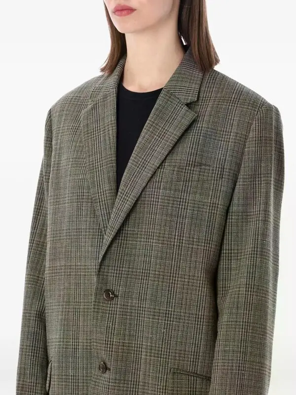 Soeur Hermosa Check-pattern Blazer - Green