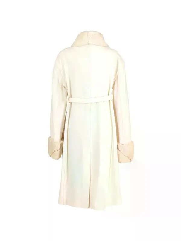 Fendi Belted Coat With Fur Trim