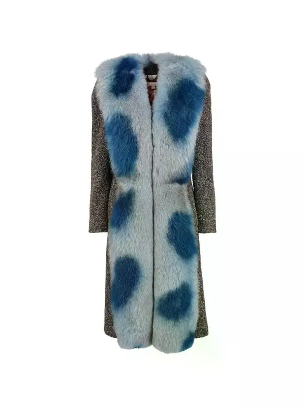 VOYAGE ET CIE Long-sleeve Coat With Faux-fur Trim