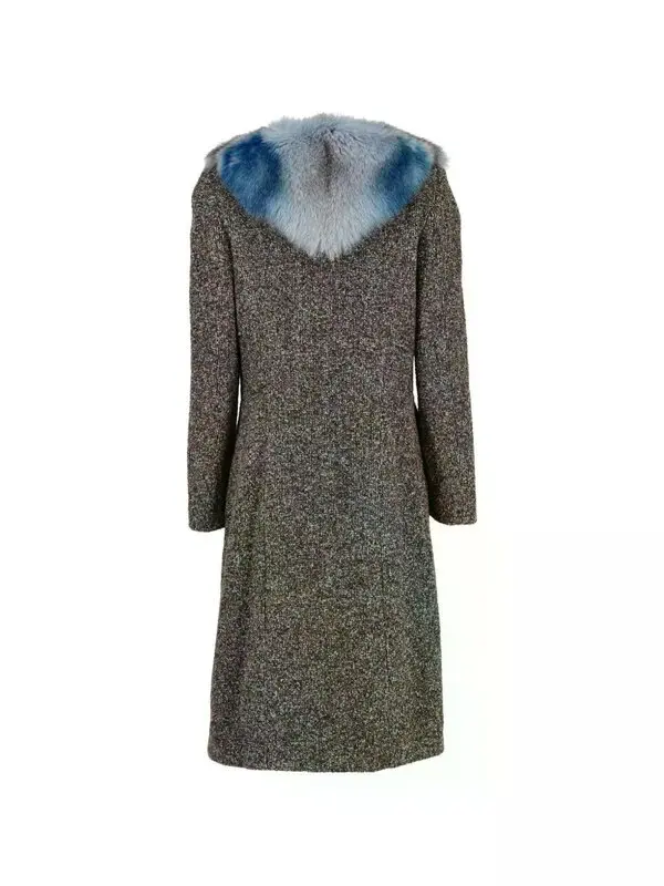 VOYAGE ET CIE Long-sleeve Coat With Faux-fur Trim