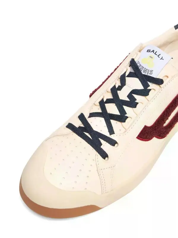 Bally Tennis Collection Leather Sneakers - Neutrals