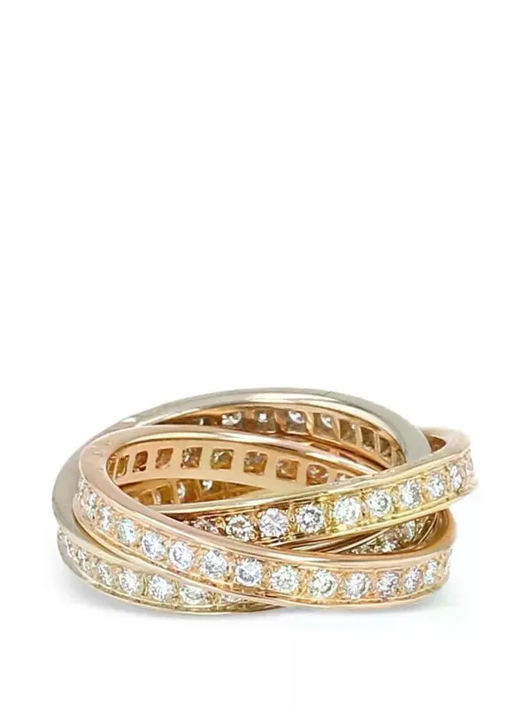 Cartier 2000s Trinity Diamond Ring - Gold